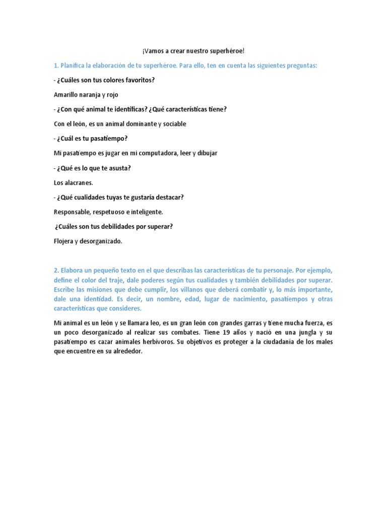 Crea Tu Propio Superhéroe | PDF | Crecimiento personal y profesional ...