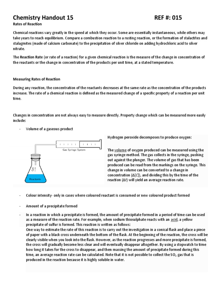 Chemistry Chapter 10.ABaksh | PDF | Reaction Rate | Chemical Reactions
