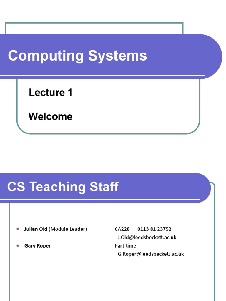1 Module Introduction - Number Systems Lecture | PDF | Decimal | Computer Architecture