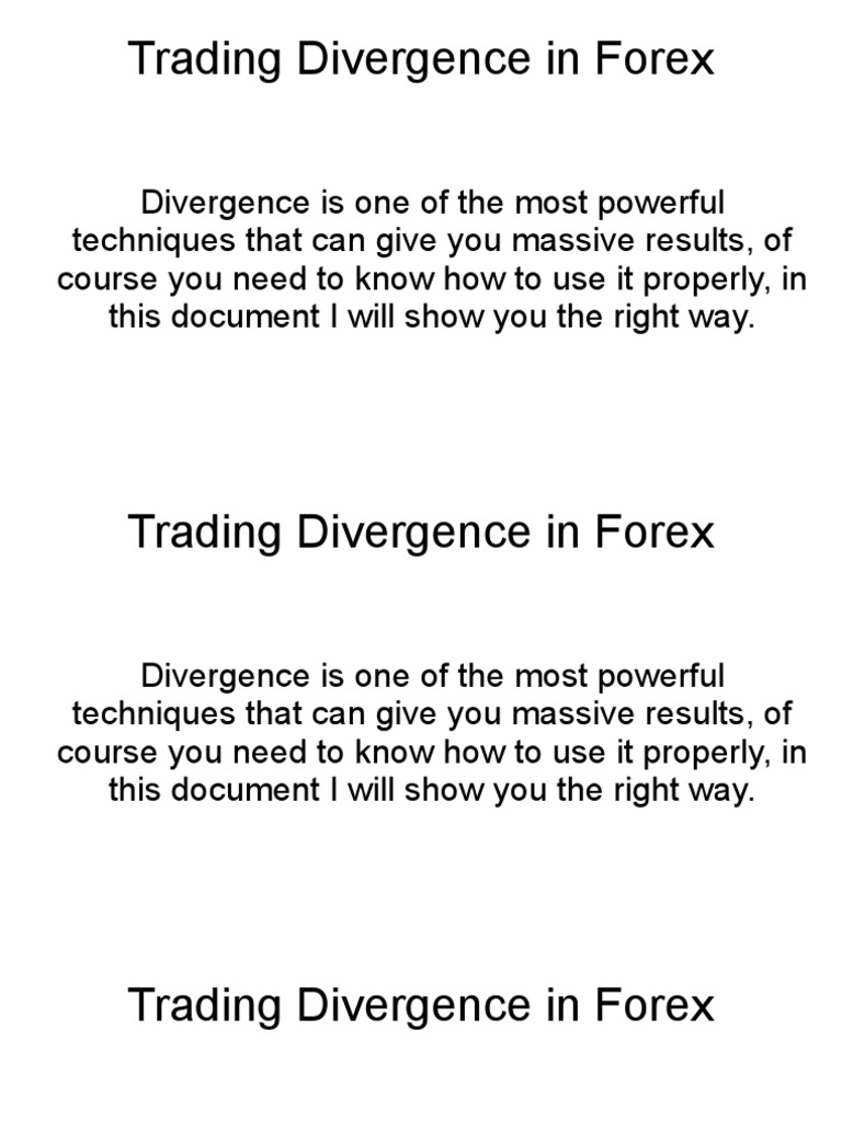 Mastering Divergence in Forex Trading | PDF | Business