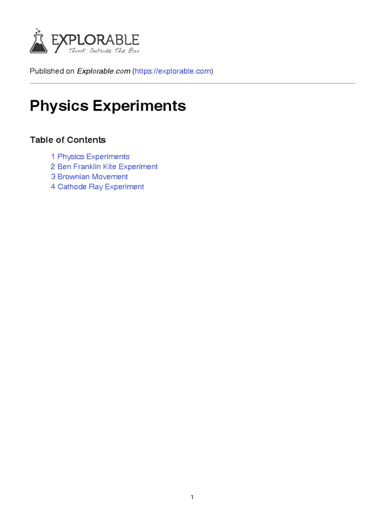 Physics Experiments | PDF | Vacuum Tube | Electron