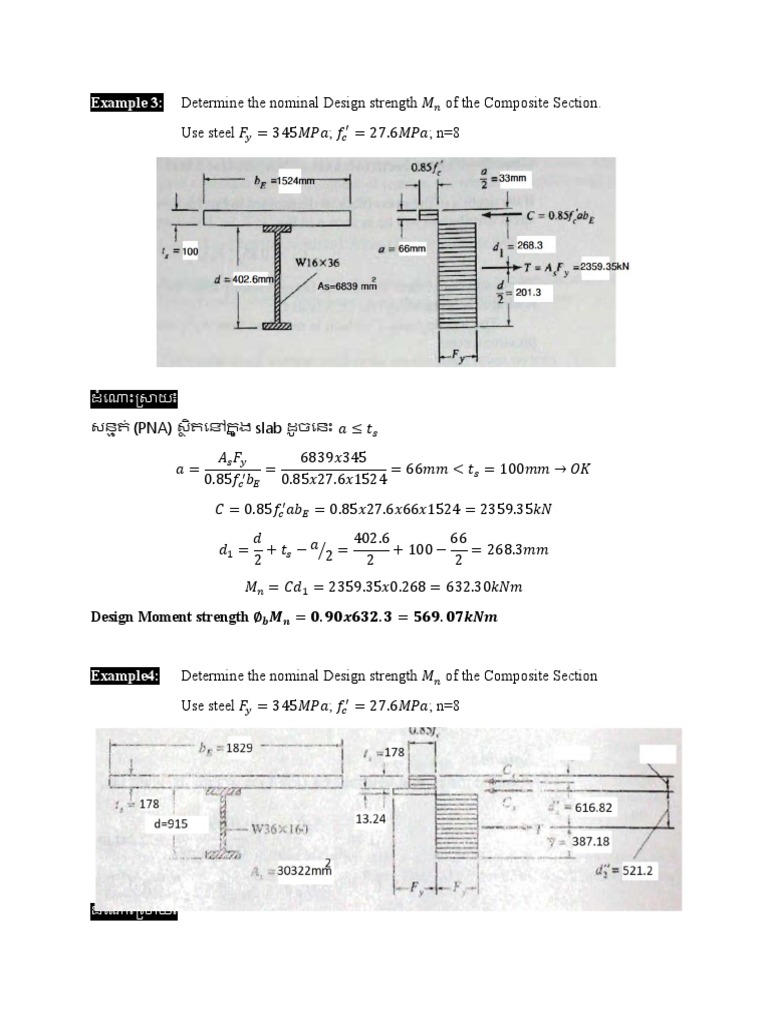 Example 3:: Design Moment Strength | PDF | Beam (Structure) | Classical ...