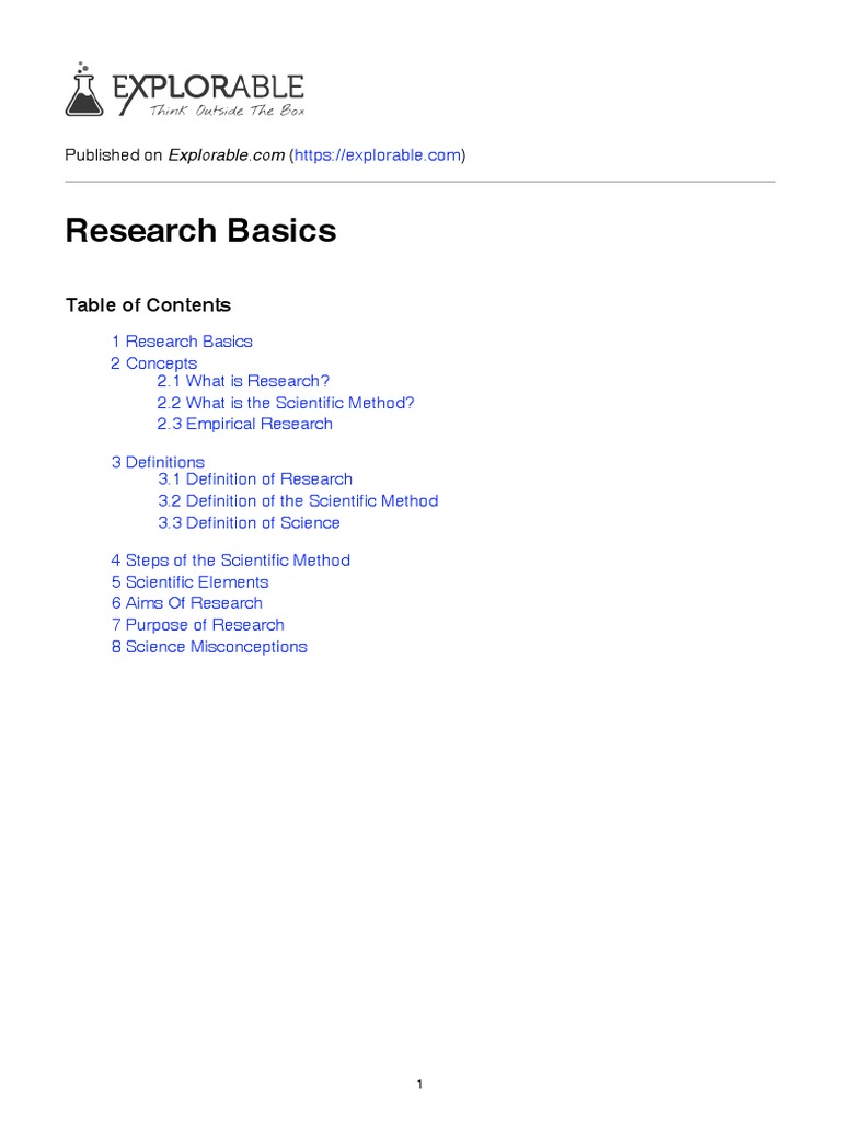 Research Basics | PDF | Scientific Method | Empirical Research