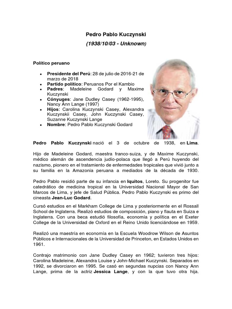 Pedro Pablo Kuczynski | PDF | Perú | Gobierno