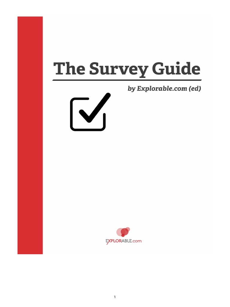 Survey Guide | PDF | Survey Methodology | Sampling (Statistics)