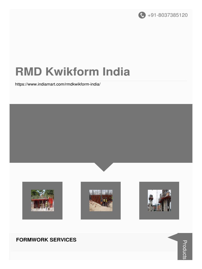 RMD Kwikform India: Formwork Services | PDF | Technology & Engineering