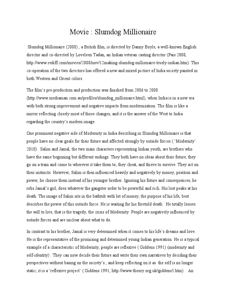 Movie: Slumdog Millionaire | PDF