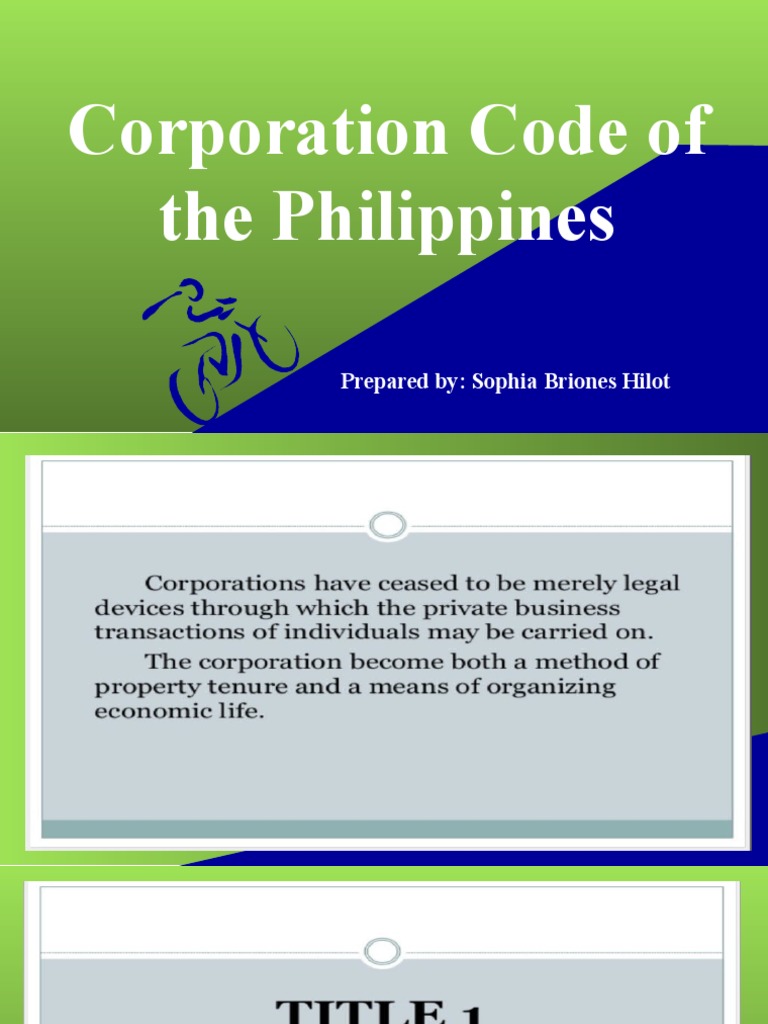 Corporation Code of The Philippines | PDF