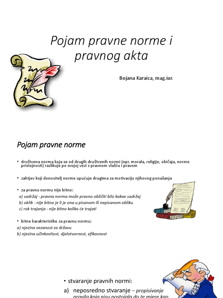 Pojam Pravne Norme I Pravnog Akta-Za Objavu | PDF