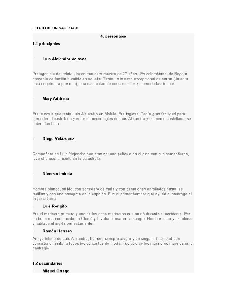 Relatos D Un Naufrago | PDF | Gabriel García Márquez | Narrativa