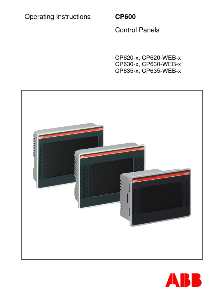 Operating Instructions Control Panels: CP620-x, CP620-WEB-x CP630-x, CP630-WEB-x CP635-x, CP635 ...