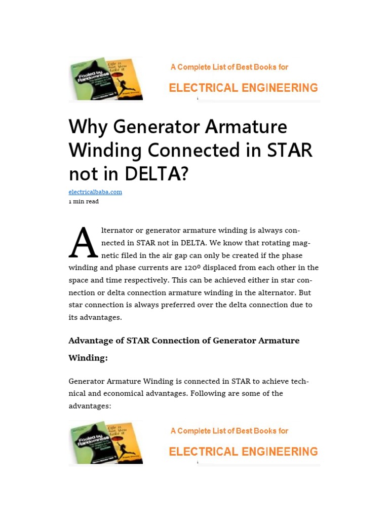 Why Generators in Star | PDF | Electric Generator | Power Engineering