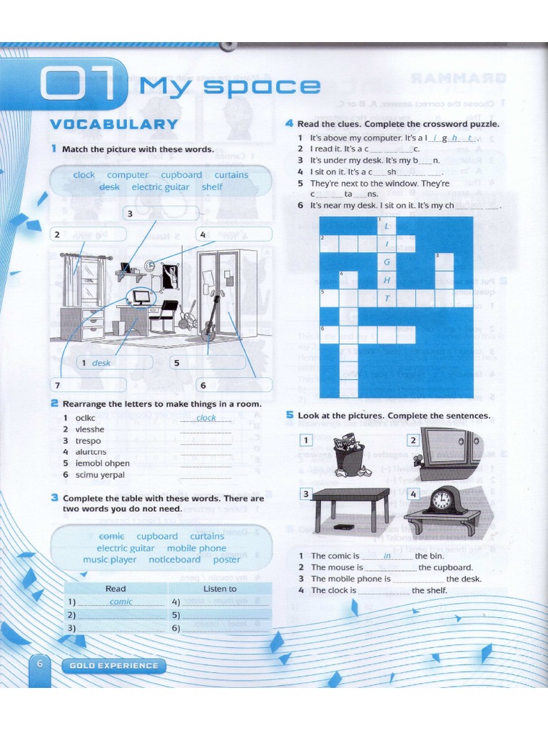 Workbook - Unit 1 - Gold Experience A1 | PDF