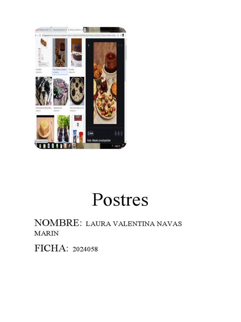 4 Recetas de Postres | PDF | Postres | Helado