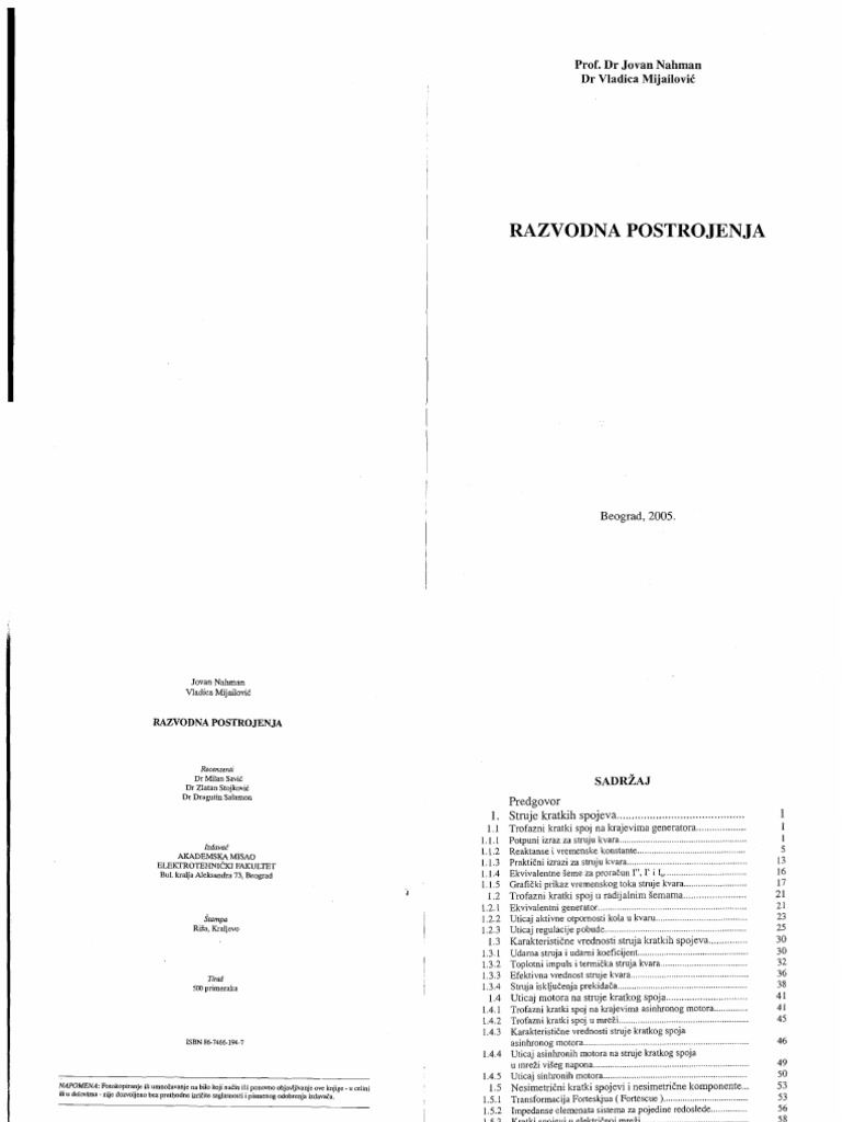 Razvodna Postrojenja Jovan - by Svirko PDF | PDF