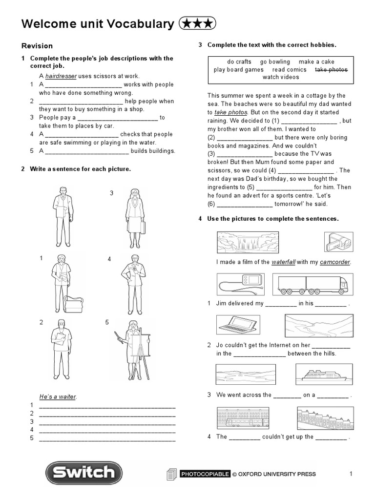 02-Vocabulary Grammar 3star Welcome PDF | PDF