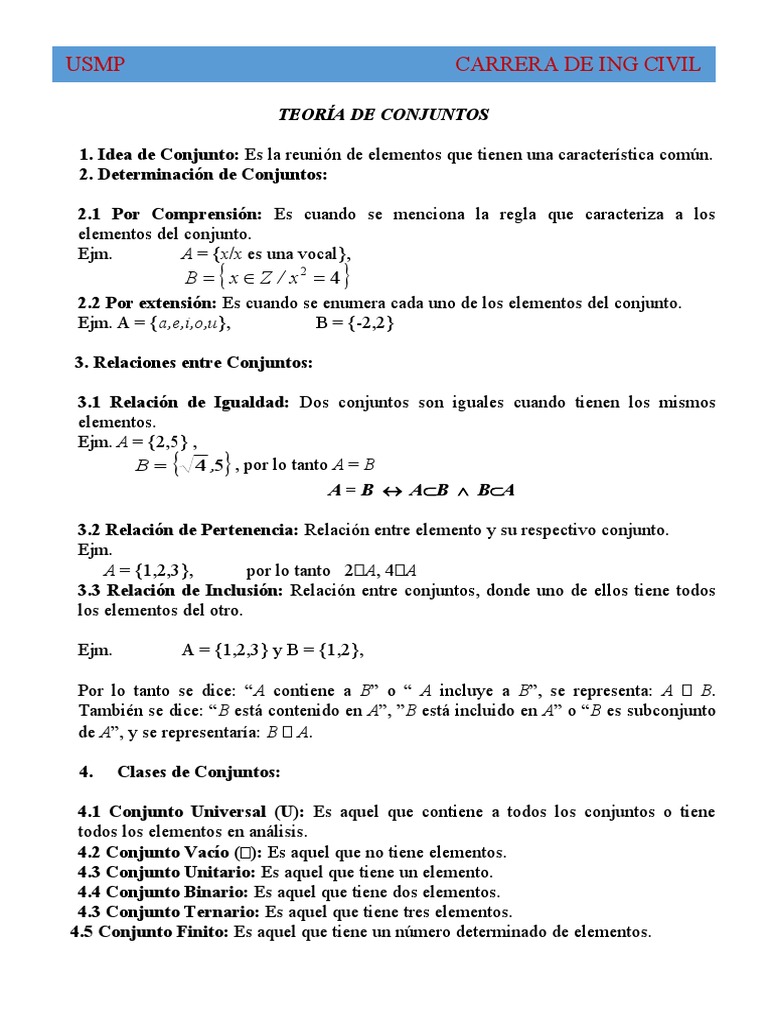 Algebra de Conjuntos y Diagramas | PDF | Conjunto (Matemáticas ...