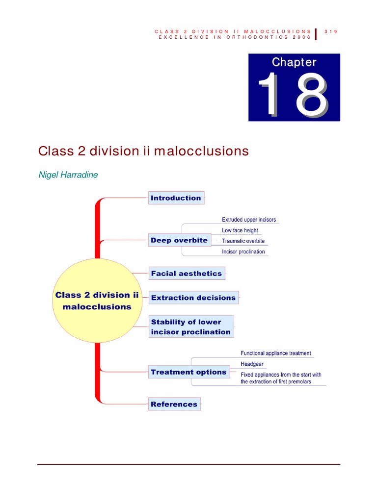 Class 2 Division II Malocclusions: C H A P T e R | PDF | Human Anatomy ...