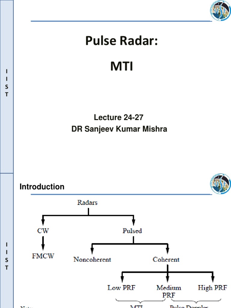 MTI Radar: Theory and Design | PDF | Signal Processing | Algorithms
