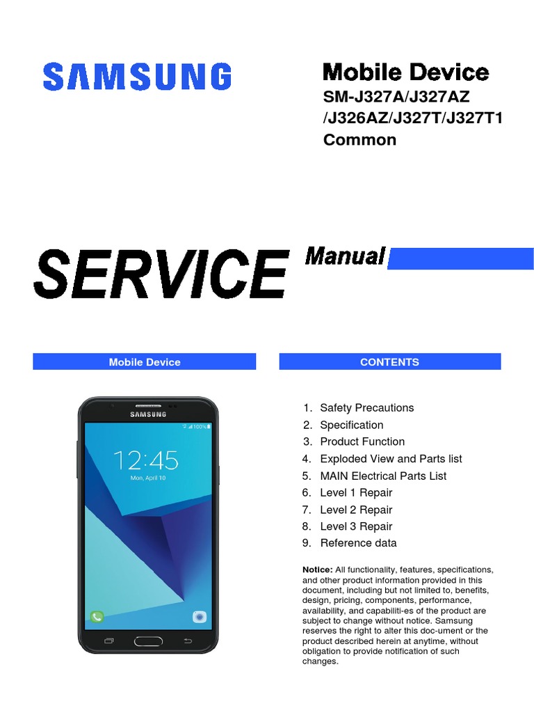 Samsung J327A/J327T Repair Guide | PDF | Electrostatic Discharge ...