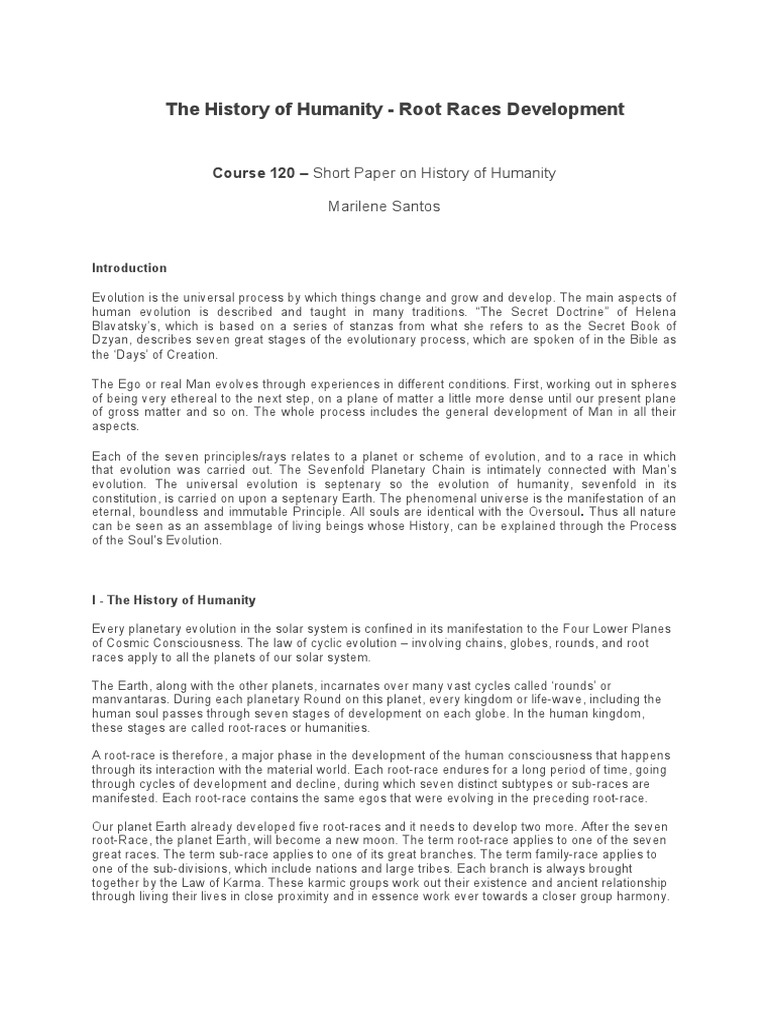 Marilene Dos Santos - 120 The HIstory of Humanity - Root Races ...