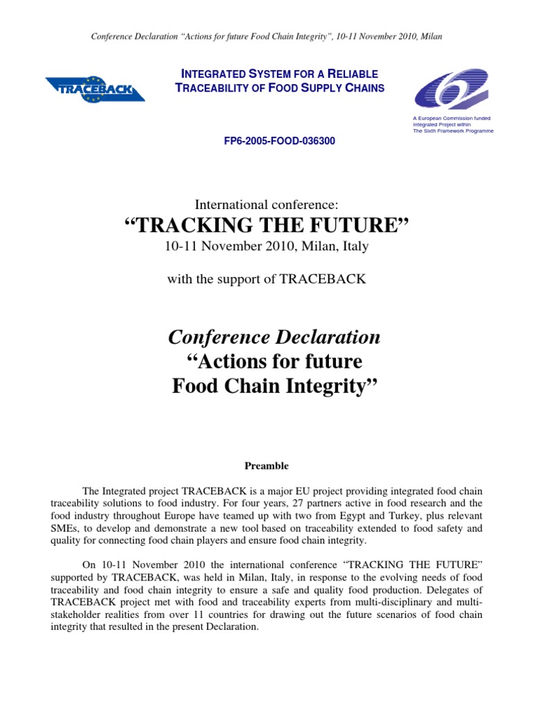 Declaration TBK | Download Free PDF | Supply Chain | Foods