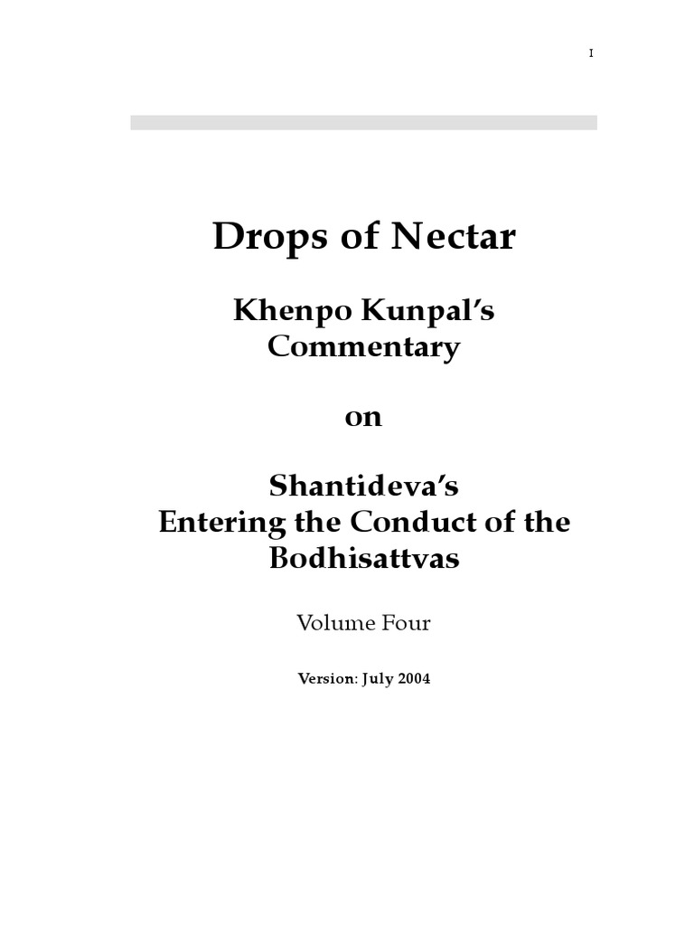 Santideva-Bodhicaryavatara-Khenpo-Kunpal-Entering The Conduct of The Bodhisattvas PDF | PDF ...