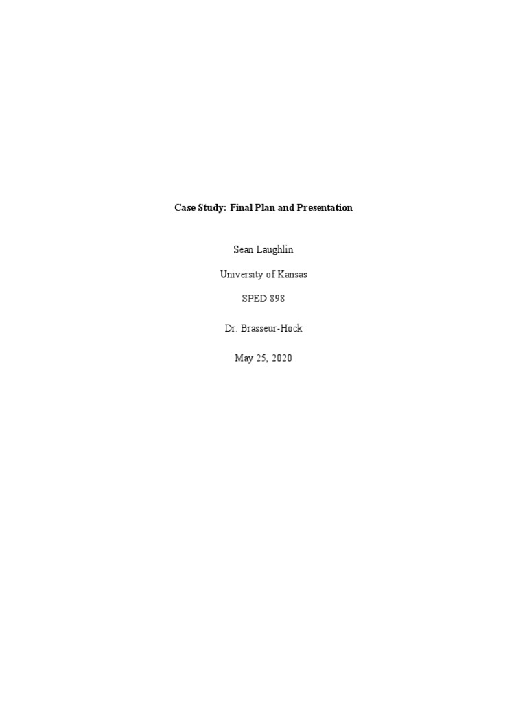 Sean Laughlin 741 Original Assignment With Feedback | PDF | Behavior ...