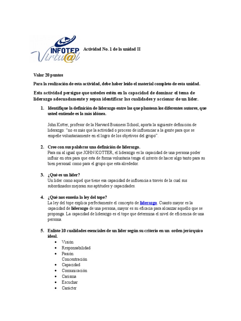 Tarea 1 Del Modulo2 | PDF | Liderazgo | Las emociones