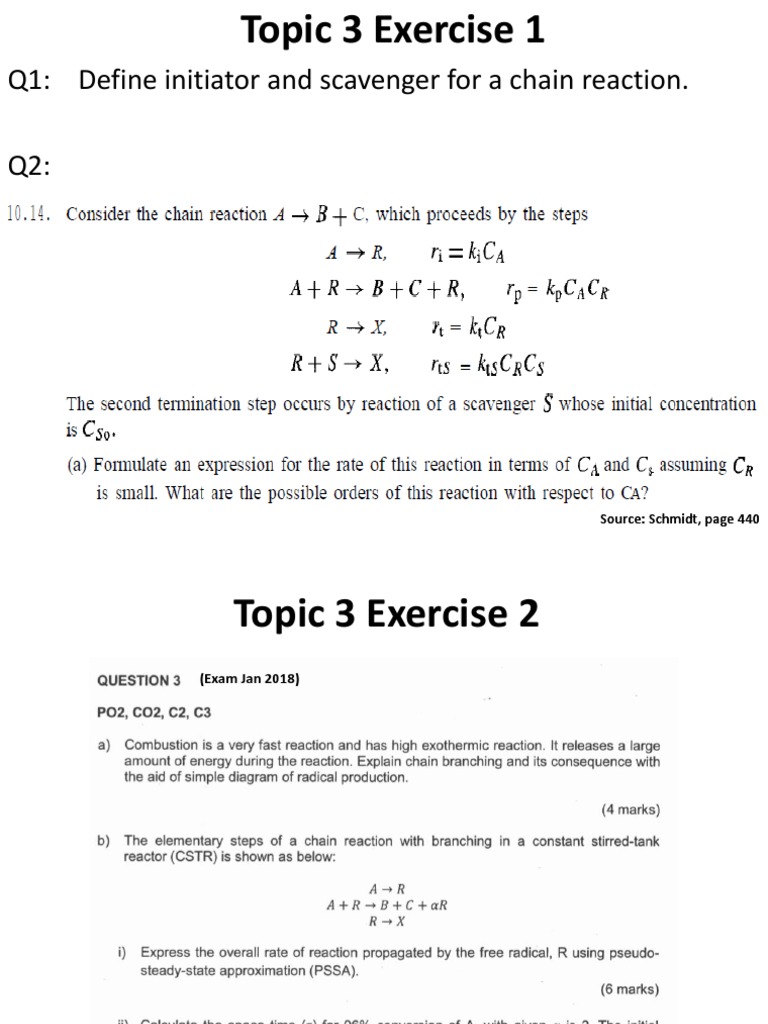 Q1: Define Initiator and Scavenger For A Chain Reaction. Q2 | PDF