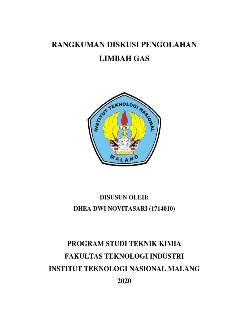 Dhea Dwi Novitasari - Rangkuman Limbah Gas | PDF