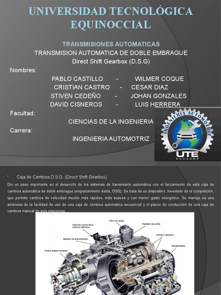 Caja de Doble Embrague | PDF | Transmisión automática | Transmisión ...