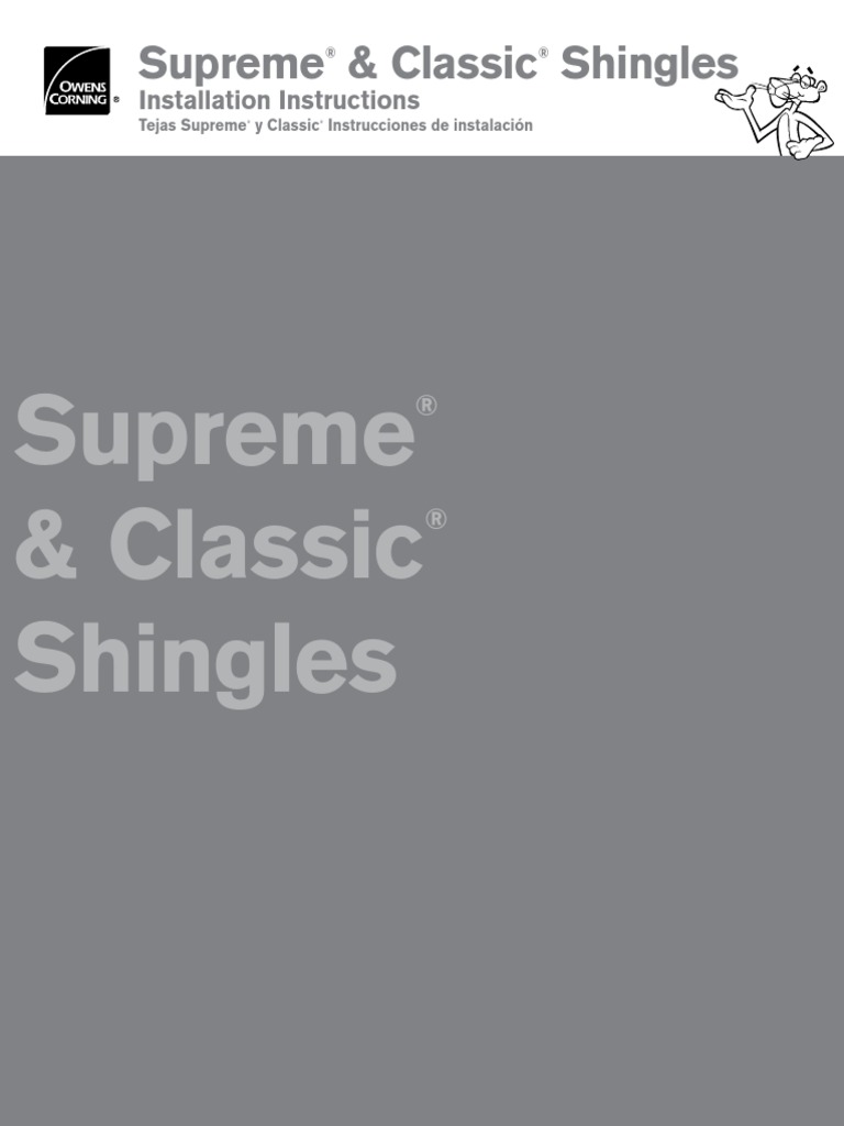Supreme and Classic Shingle Install Instructions PDF | PDF | Materiales ...