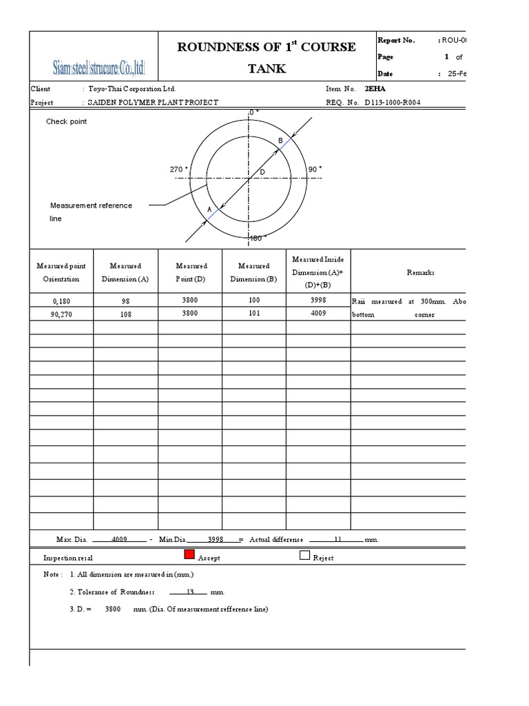 Assembly Insection Report | PDF | Engineering Tolerance | Mechanical ...