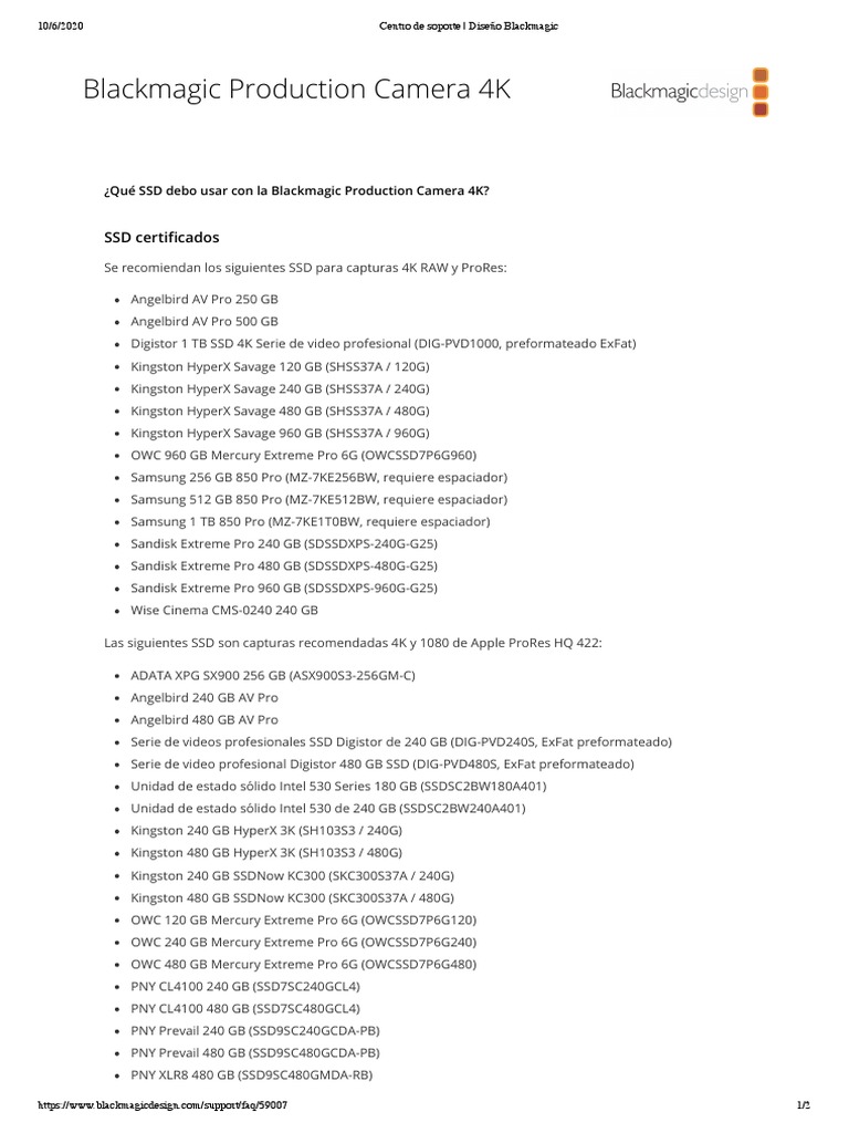 Centro de Soporte - Diseño Blackmagic PDF | PDF | Hardware de la computadora | Informática