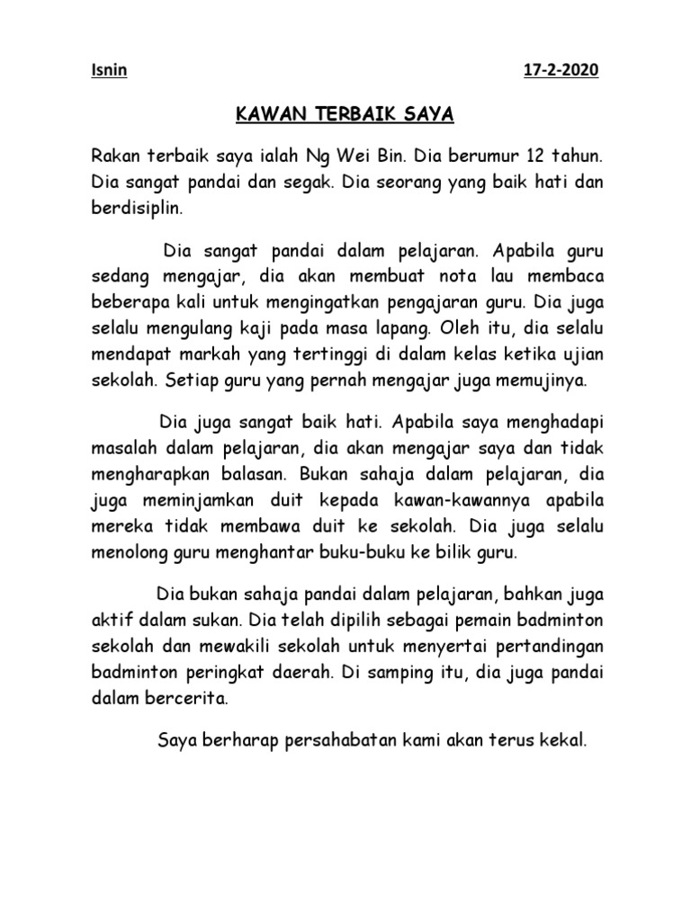 Contoh Karangan Pendek Bahasa Melayu Tahun 3 - John Clarkson Contoh Karangan Pendek Bahasa Melayu Tahun 3 - John Clarkson