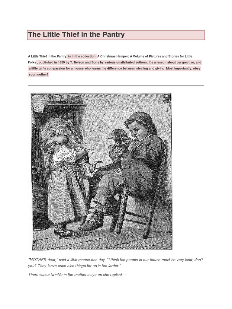The Little Thief in The Pantry | PDF