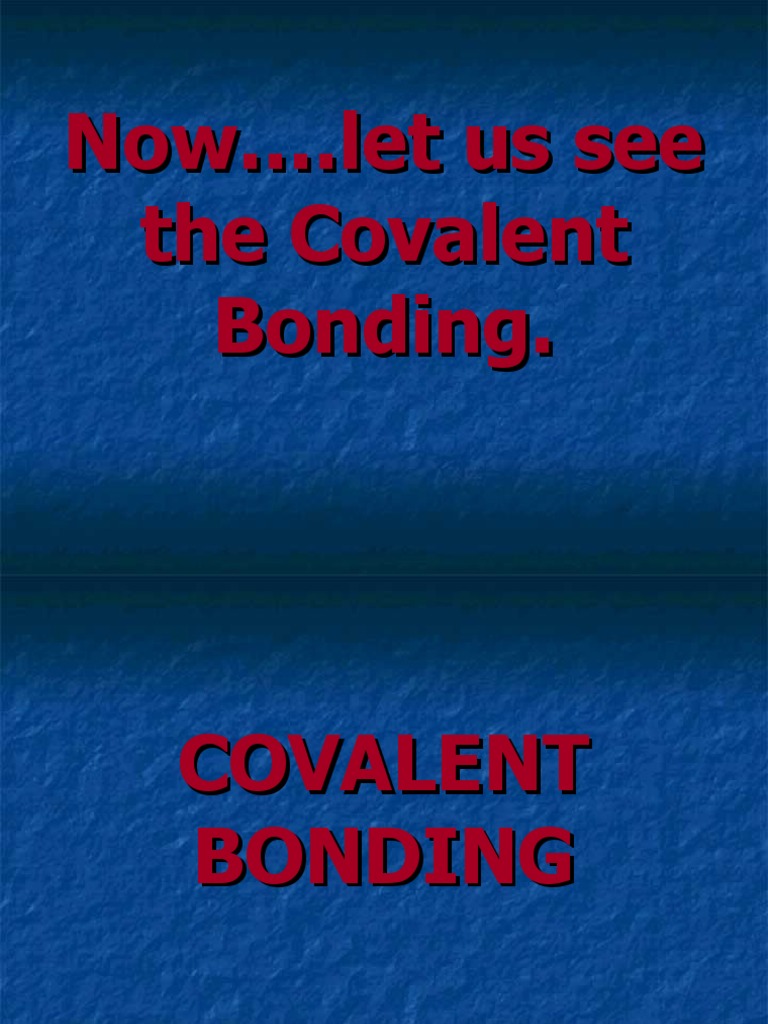 10 Covalent Bonding And Octet Rule Pdf Covalent Bond Chemical Bond
