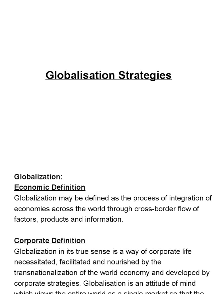 Globalisation Strategies Prof Bharat Nadkarni | PDF | Competitive ...