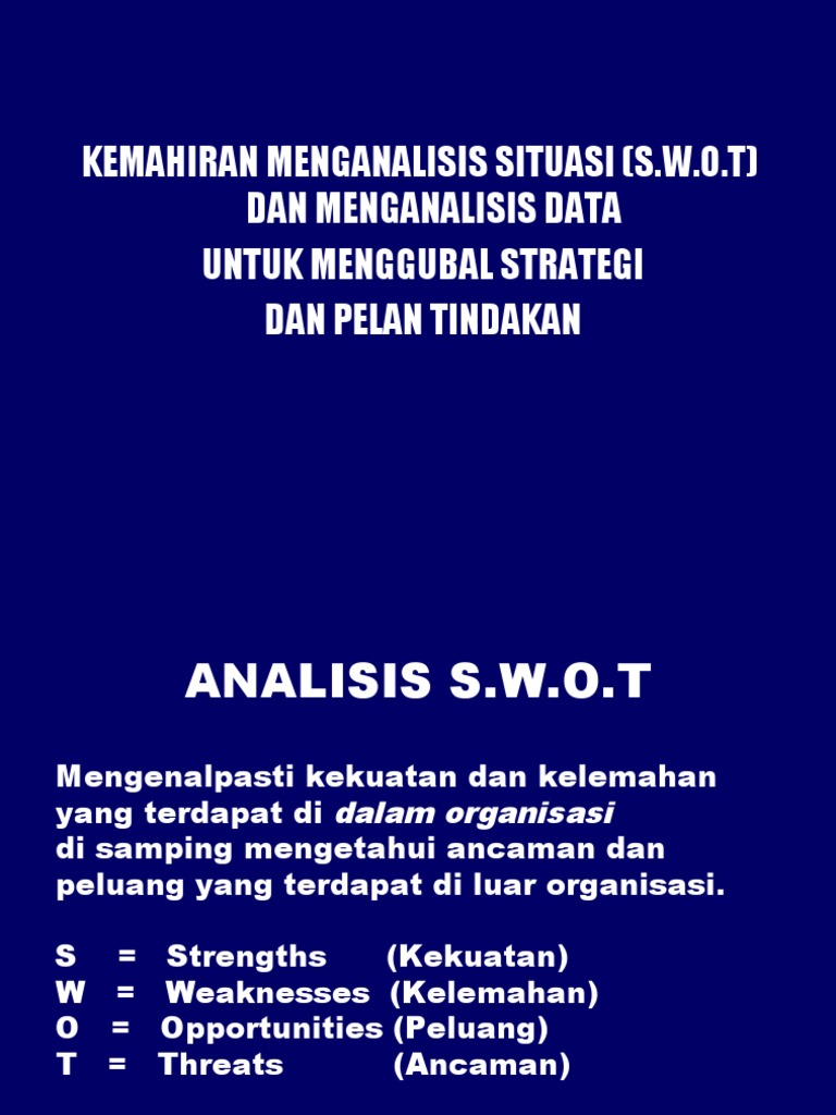 Analisis S.W.O.T untuk Strategi Pendidikan | PDF