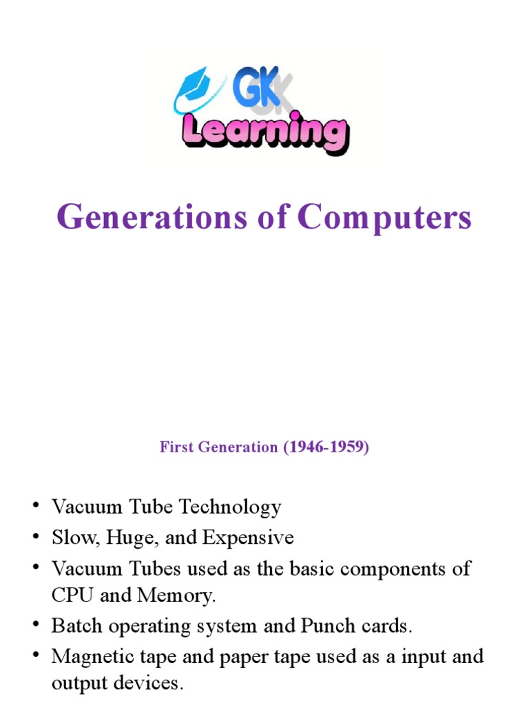 Computer Generations | PDF | Integrated Circuit | Central Processing Unit