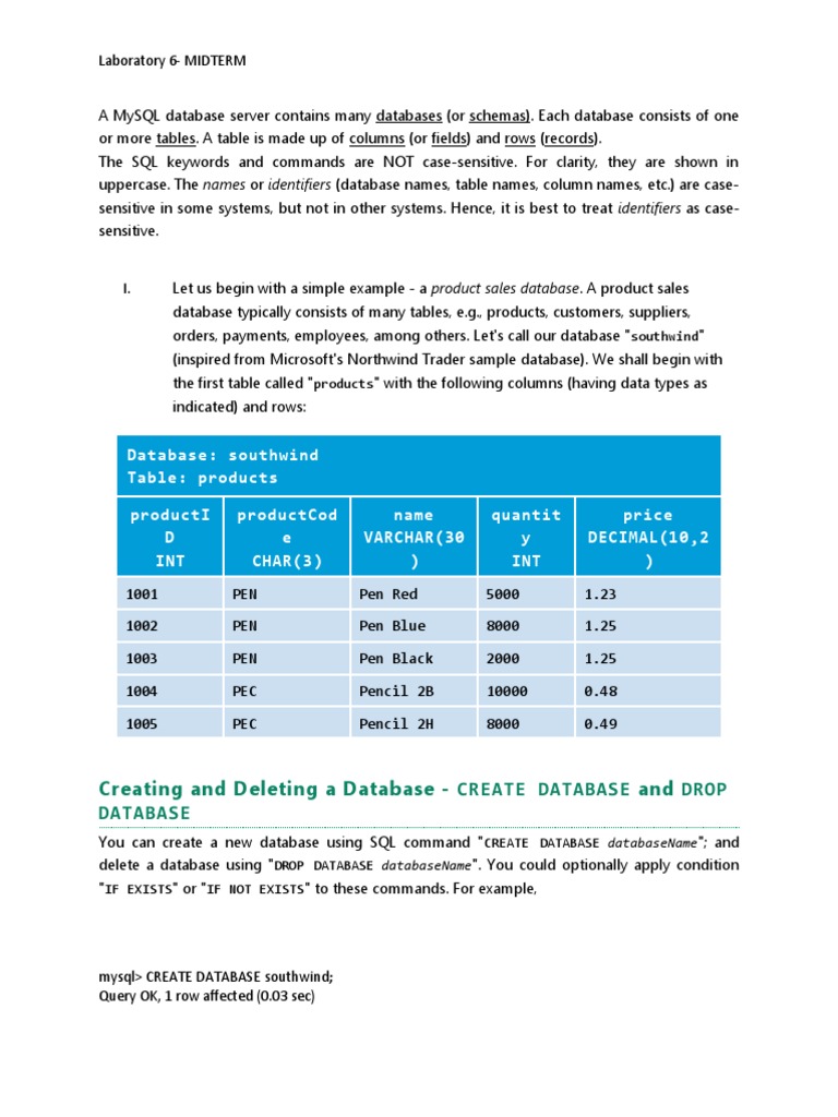 A MySQL Database Server Contains Many | PDF | Integer (Computer Science) | Data Management Software