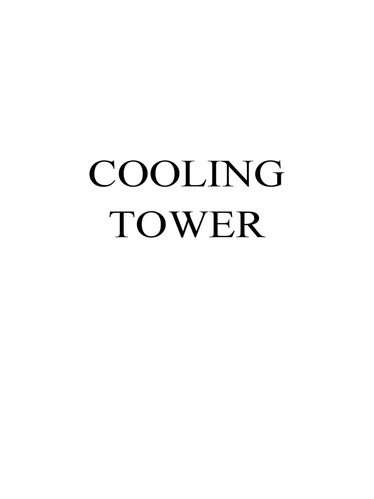 Cooling Tower Pdf Evaporation Fluid Dynamics