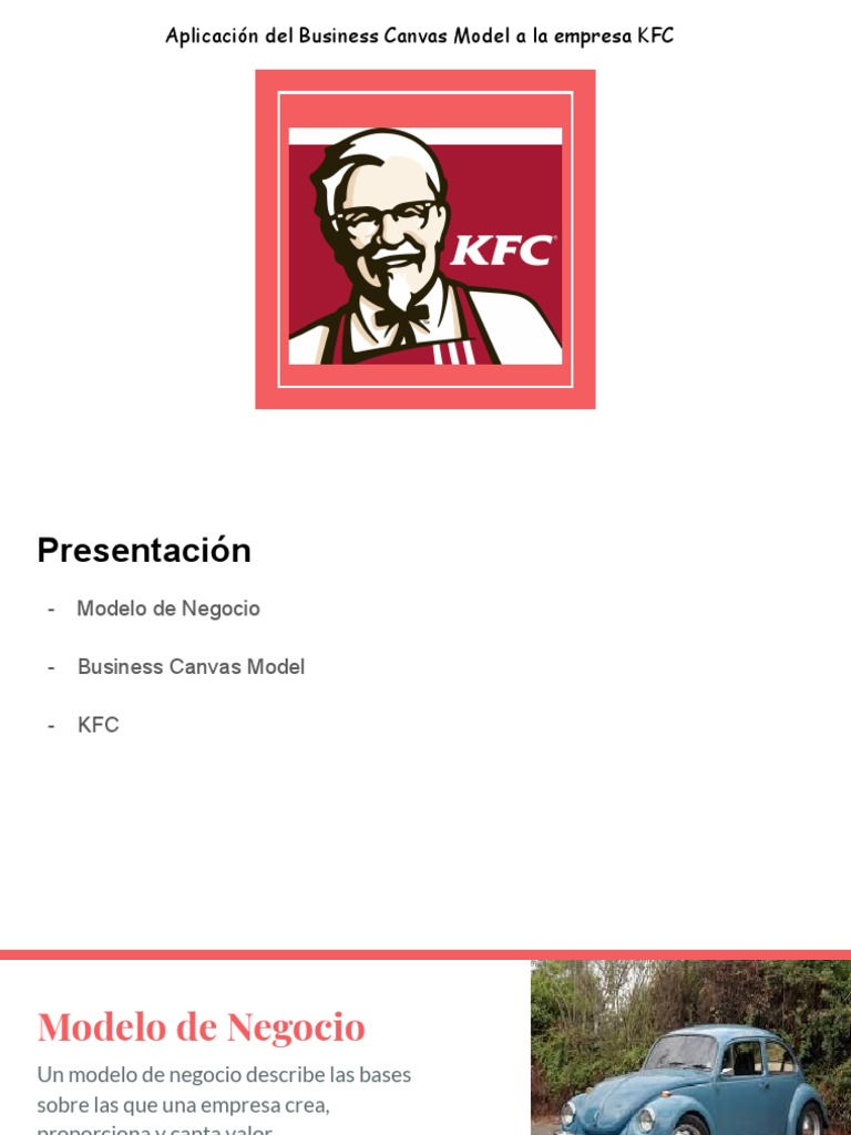 Aplicación Del Business Canvas Model A La Empresa KFC | PDF | Comida ...