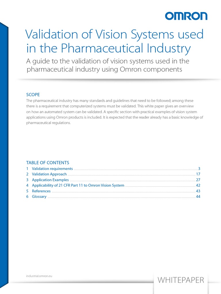 Vision and Validation White Paper PDF | PDF | Verification And ...
