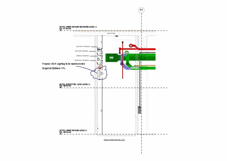 Purpose BOH Lighting To Be Wall Mounted Height at 2800mm FFL | PDF