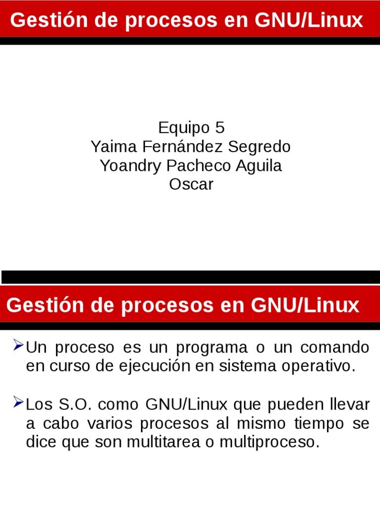 Gestion de Procesos en Linux | PDF | Proceso (Computación) | Sistema ...