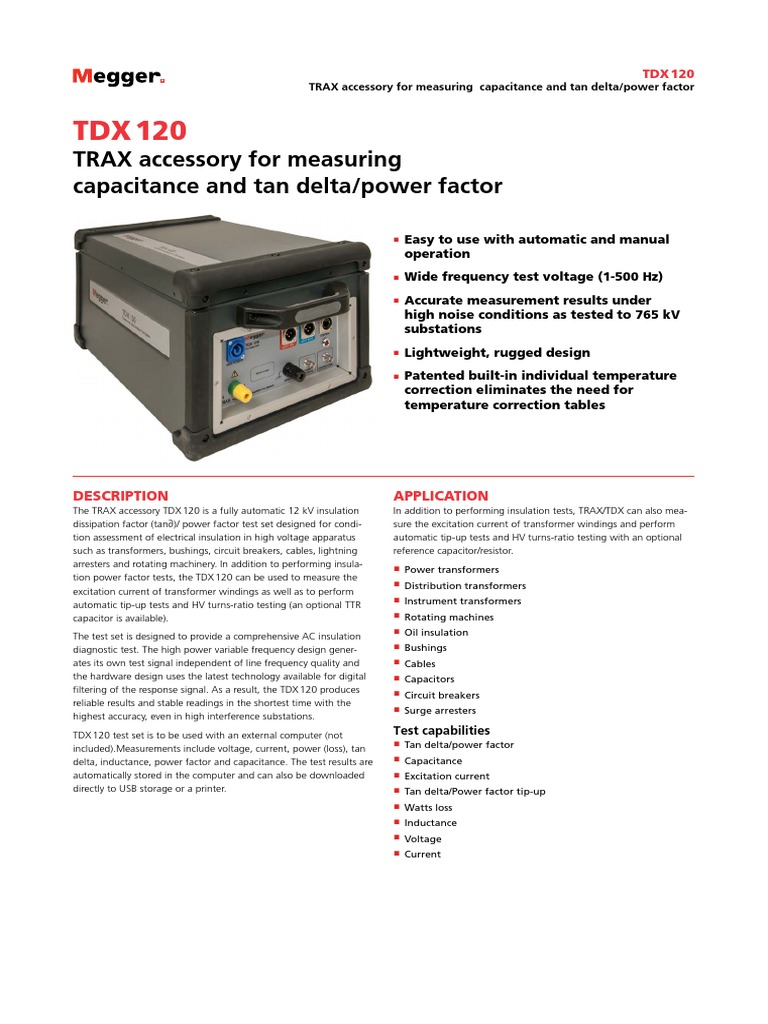 TDX120 DS en | PDF | Transformer | Capacitor
