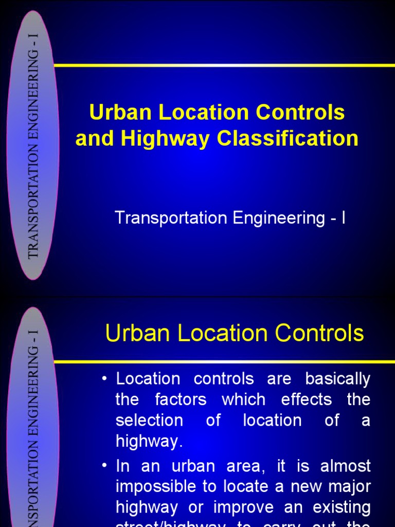 3-Location Controls and Highway Classification 3 | PDF | Highway ...