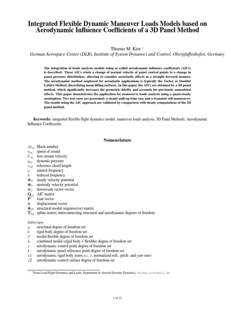 AIAA SDM 2015 Paper Kier | PDF | Flight Dynamics (Fixed Wing Aircraft ...